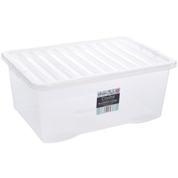 Wham Crystal 32L Plastic Storage Boxes Pack of 3 Clear & Reviews | Wayfair.co.uk